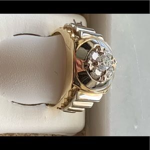 Quality Gold | Accessories | New 4ktt Mens Rolex Style Diamond Ring ...